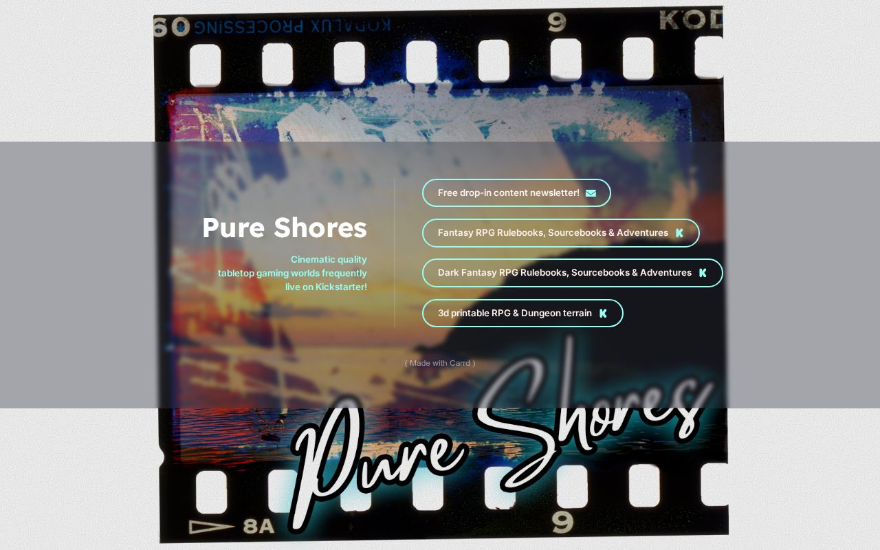 Pure Shores brands live on Kickstarter